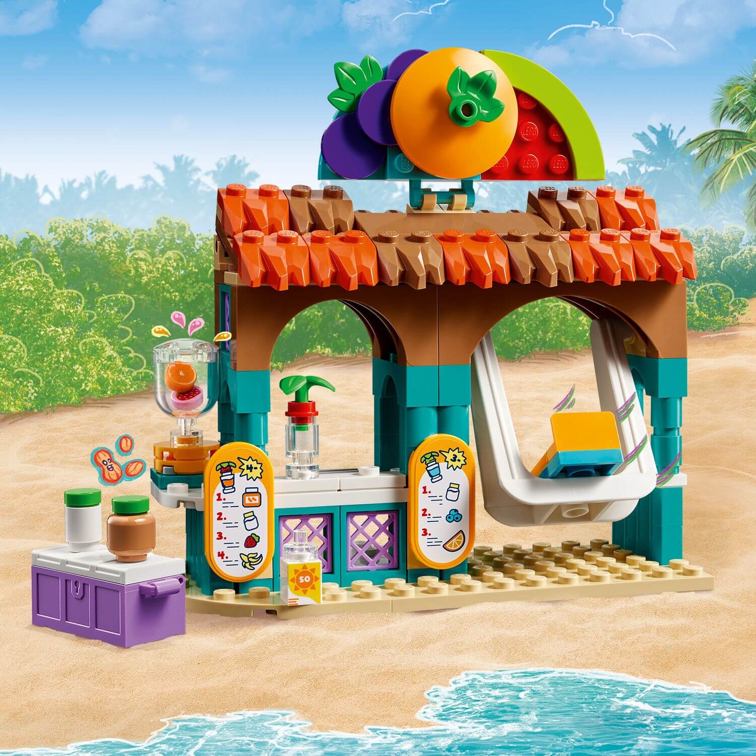 Lego Friends 42625 Beach Smoothie Stand Toy Playset for Ages 6 and Up ...