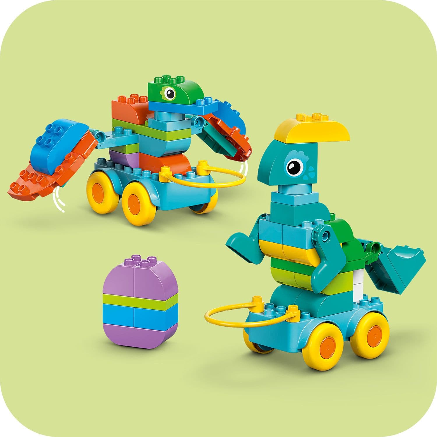 Lego Duplo Town 10451 3 in 1 Dinosaurs on Wheels Set for Ages 3 and Up ...